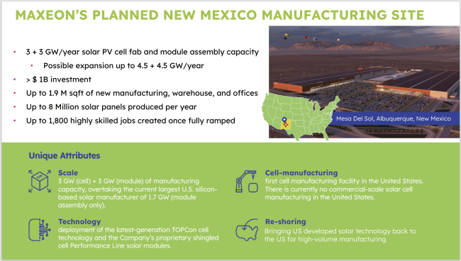 Maxeon Solar to Build 3 GW TOPCon Cell and Panel Manufacturing Facility ...